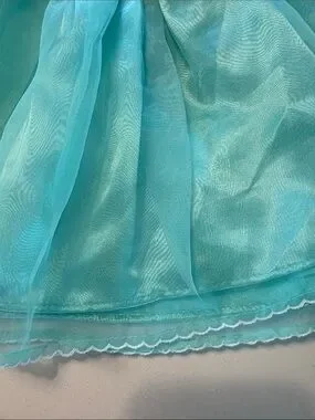 newberry | Dresses | Formal Aqua Tulle Lace Dress With Silver Sparkle ...